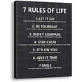 AABERIC 7 Rules of Life Wall Art Motivational inspirational Poster ...
