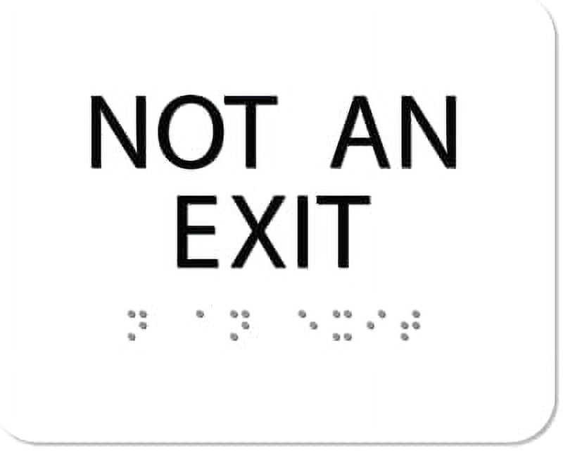 AABERIC ALPHA DOG ADA SIGNS - Not An Exit Sign with Braille for Your ...