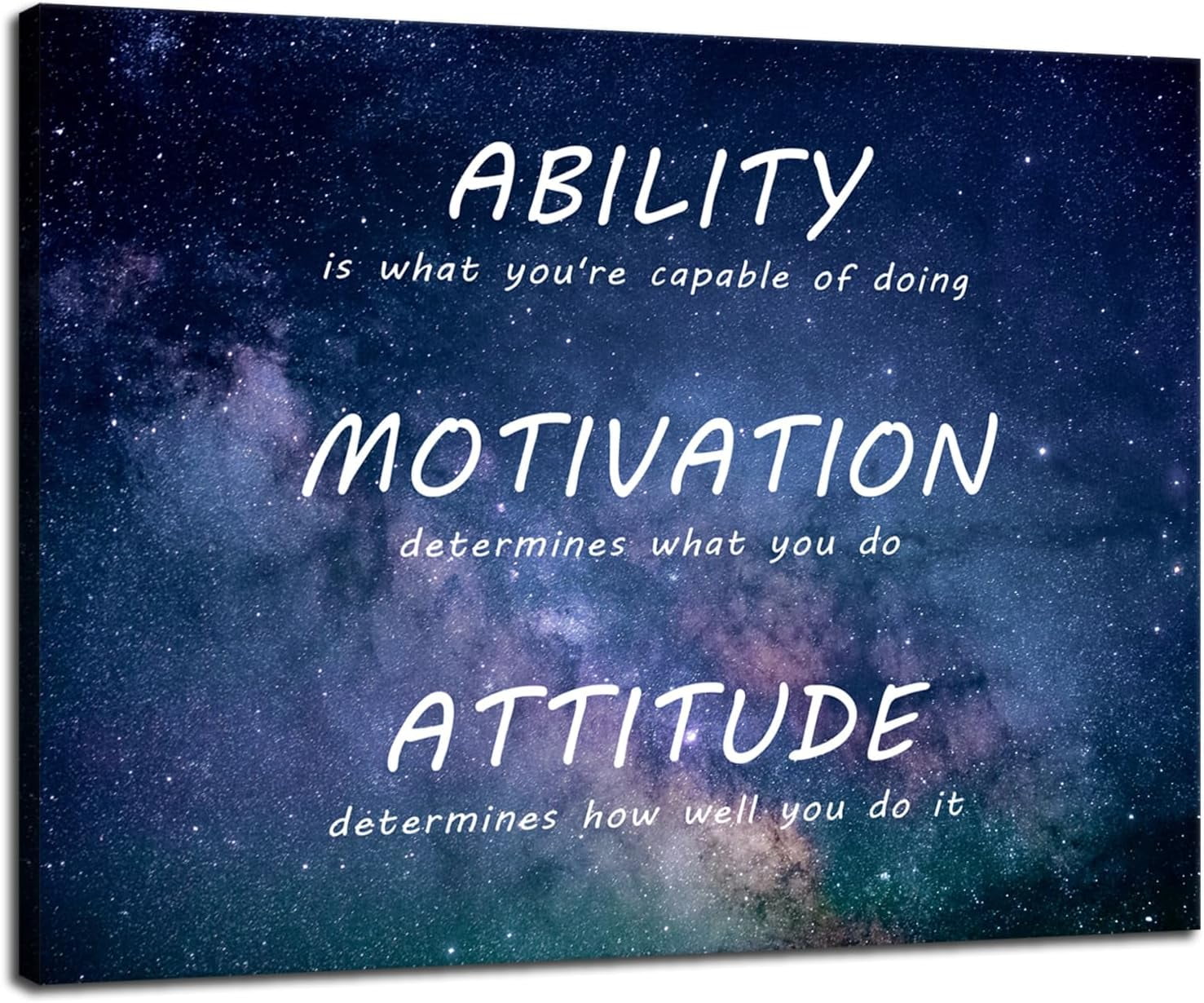 AABERIC Ability Motivation Attitude Inspirational Canvas Wall Art ...