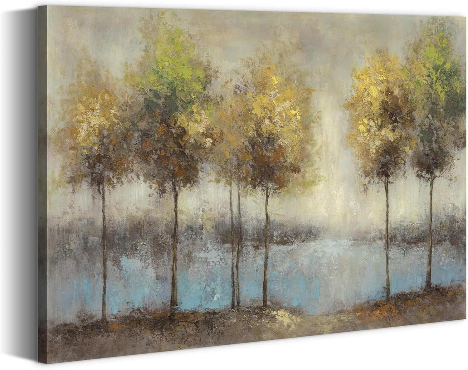 AABERIC Abstract Landscape Canvas Wall Art: Neoclassicism Forest ...