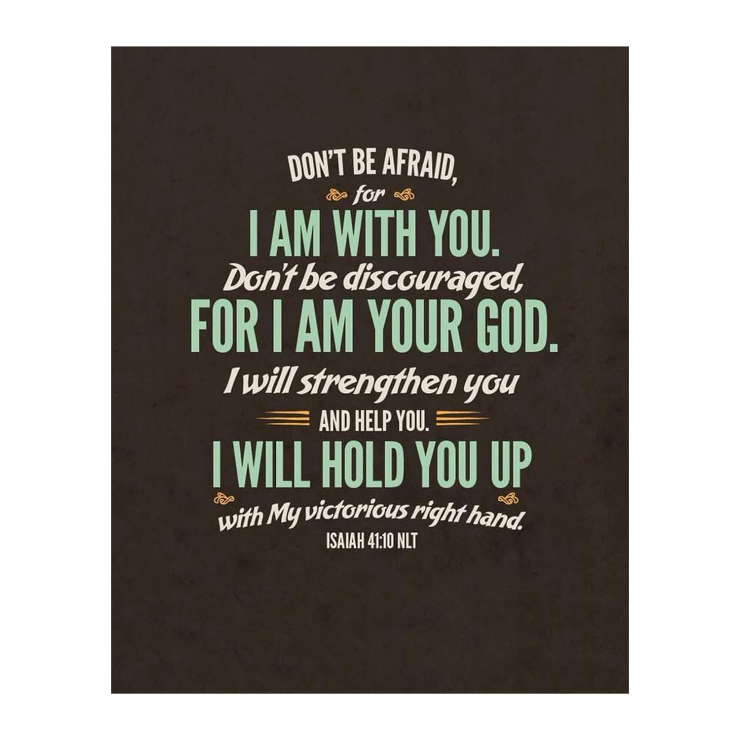AABERIC Do Not Be Afraid I Am With You Christian inspirational Wall Art ...