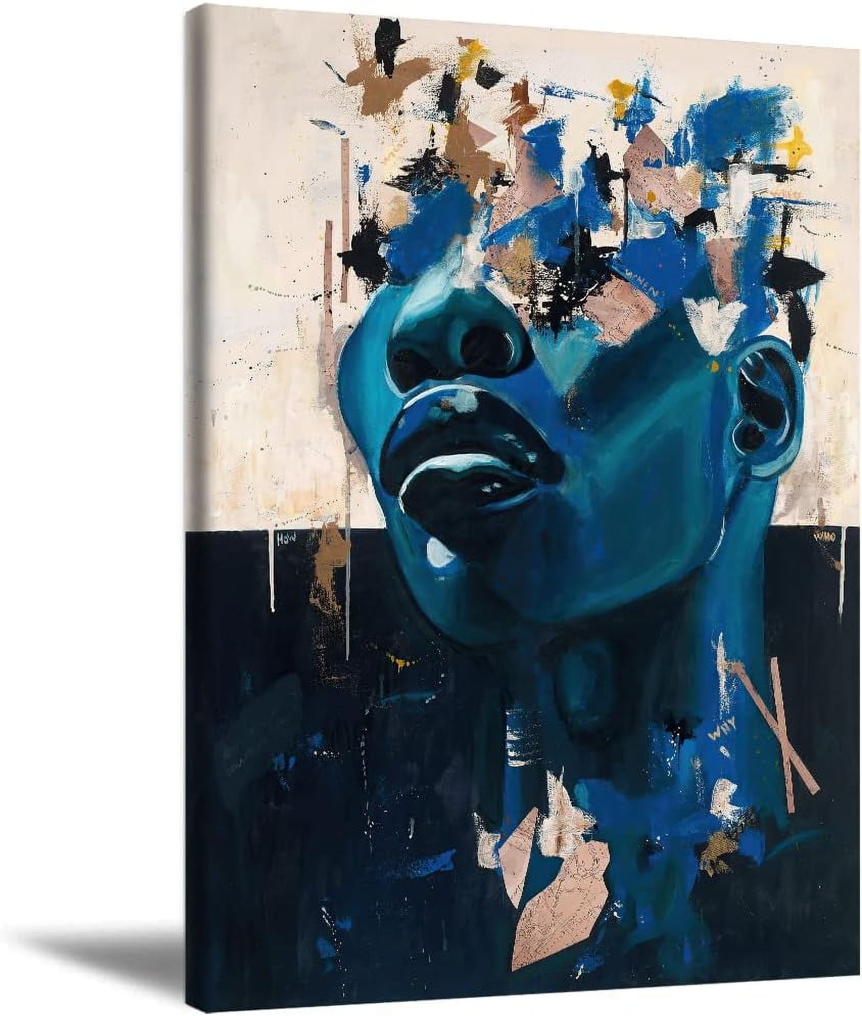 AABERIC African American Wall Art Black Woman Wall Art Graffiti Painting Poster Abstract Wall ...