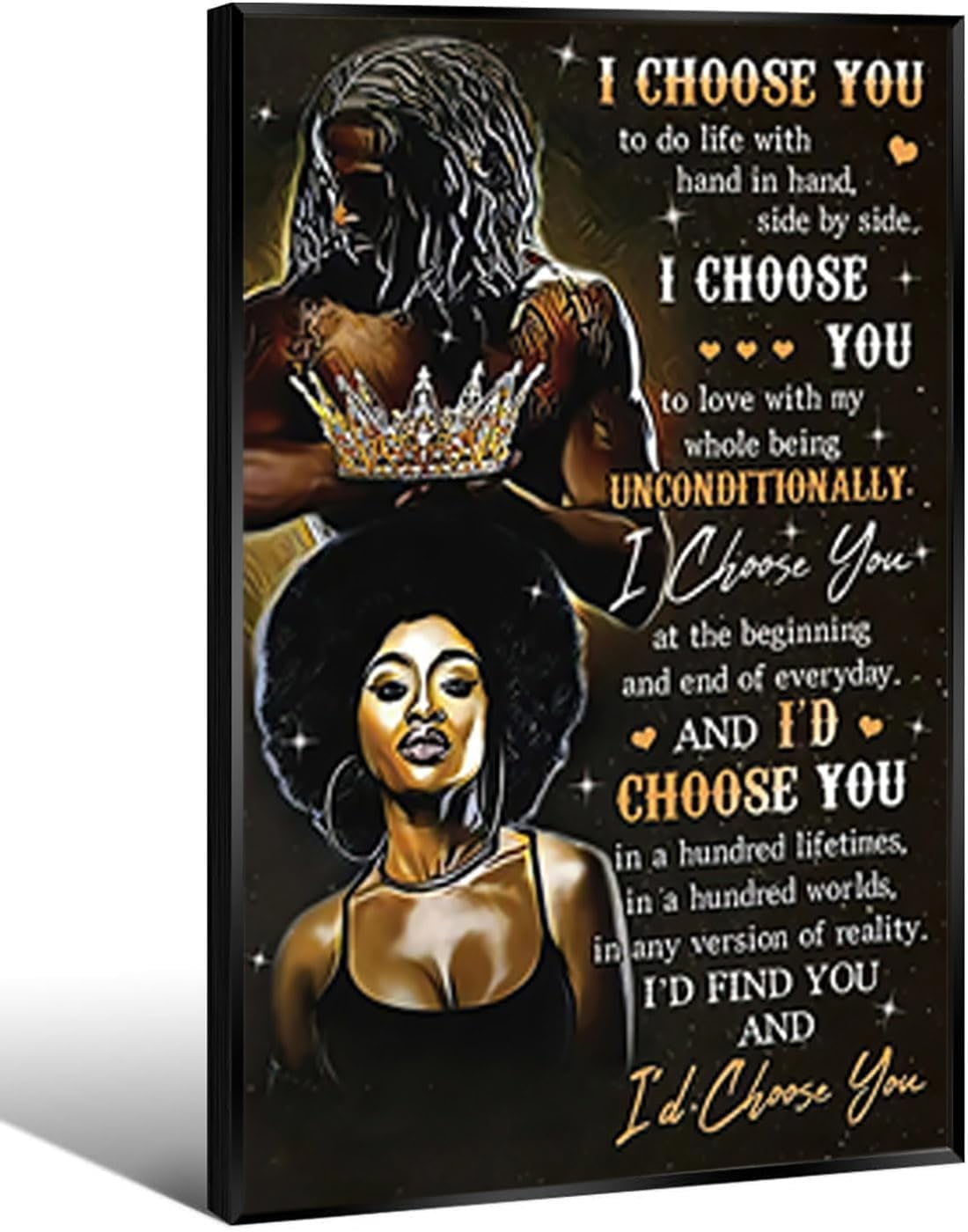 AABERIC African American Wall Art Fashion Black Women Wall Art Color Black Graffiti Wall Art ...