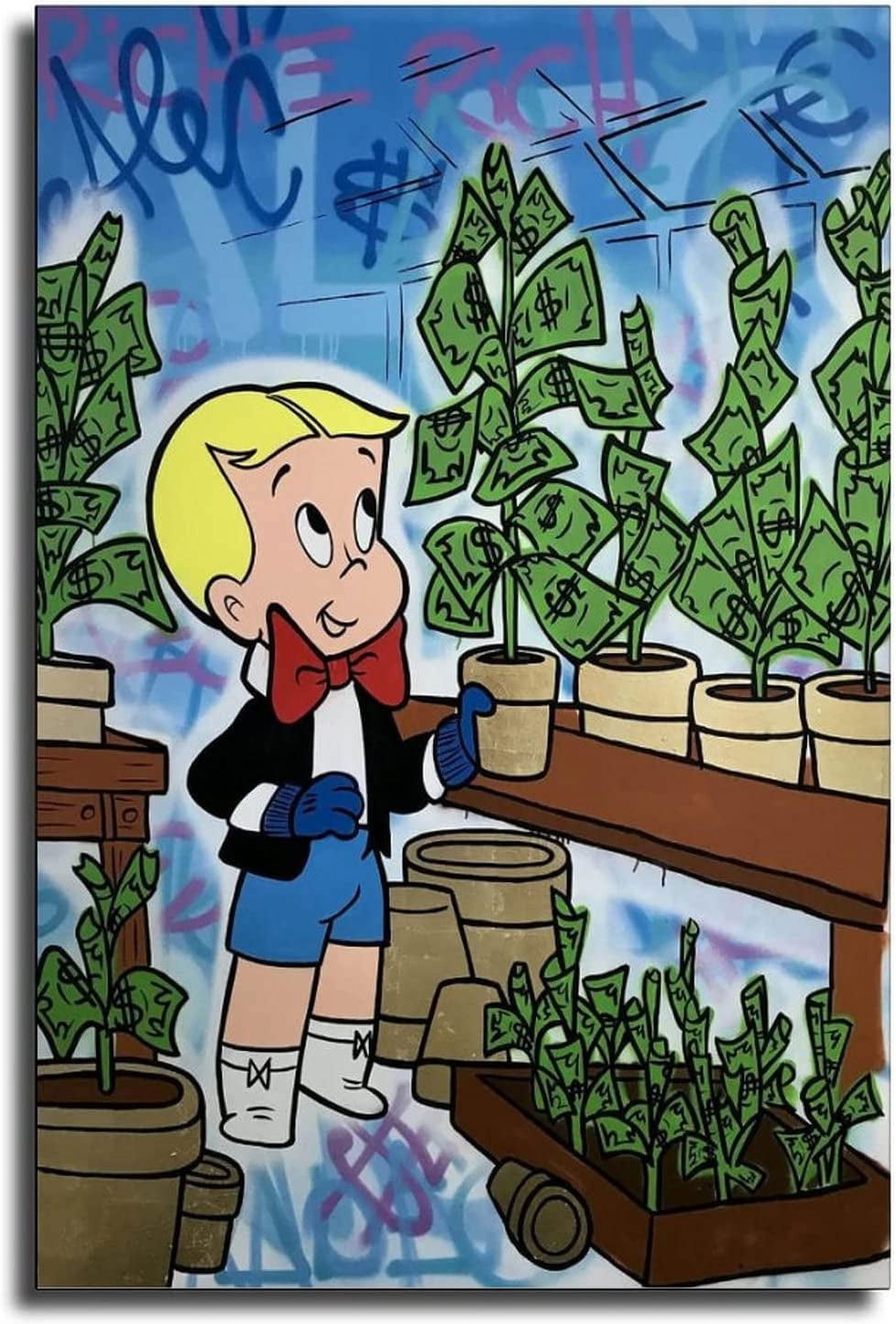 AABERIC Alec-Monopolys Graffiti Money Tree Canvas Art Poster And Wall ...
