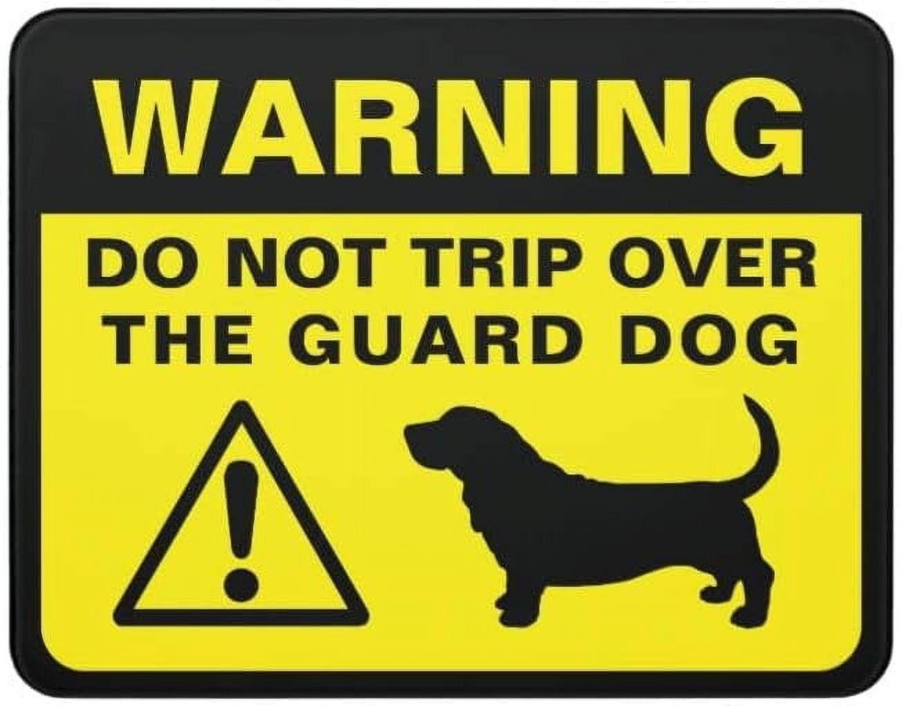 AABERIC Aluminum Metal Warning Sign Basset Hound Silhouette Funny Guard ...
