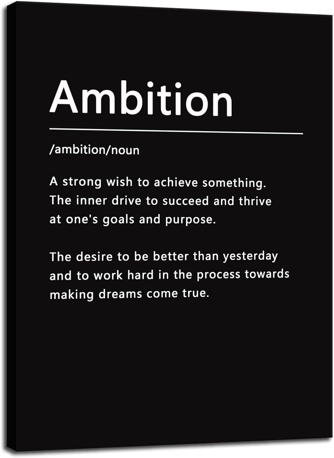 AABERIC Ambition Noun Wall Art Inspirational Picture Entrepreneur ...