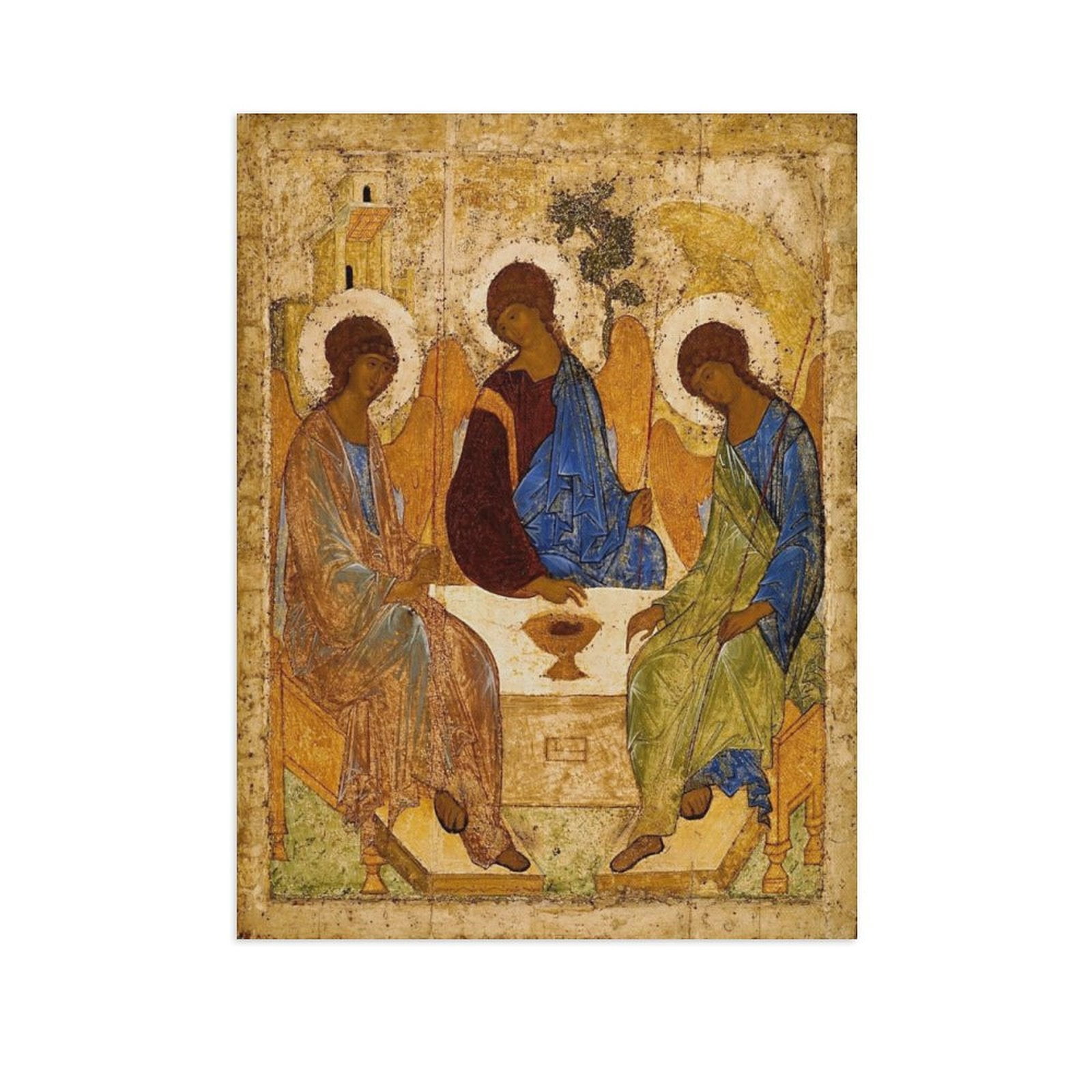 AABERIC Andrei Rublev POSTER Holy Trinity Icon PRINT Byzantine Angels ...