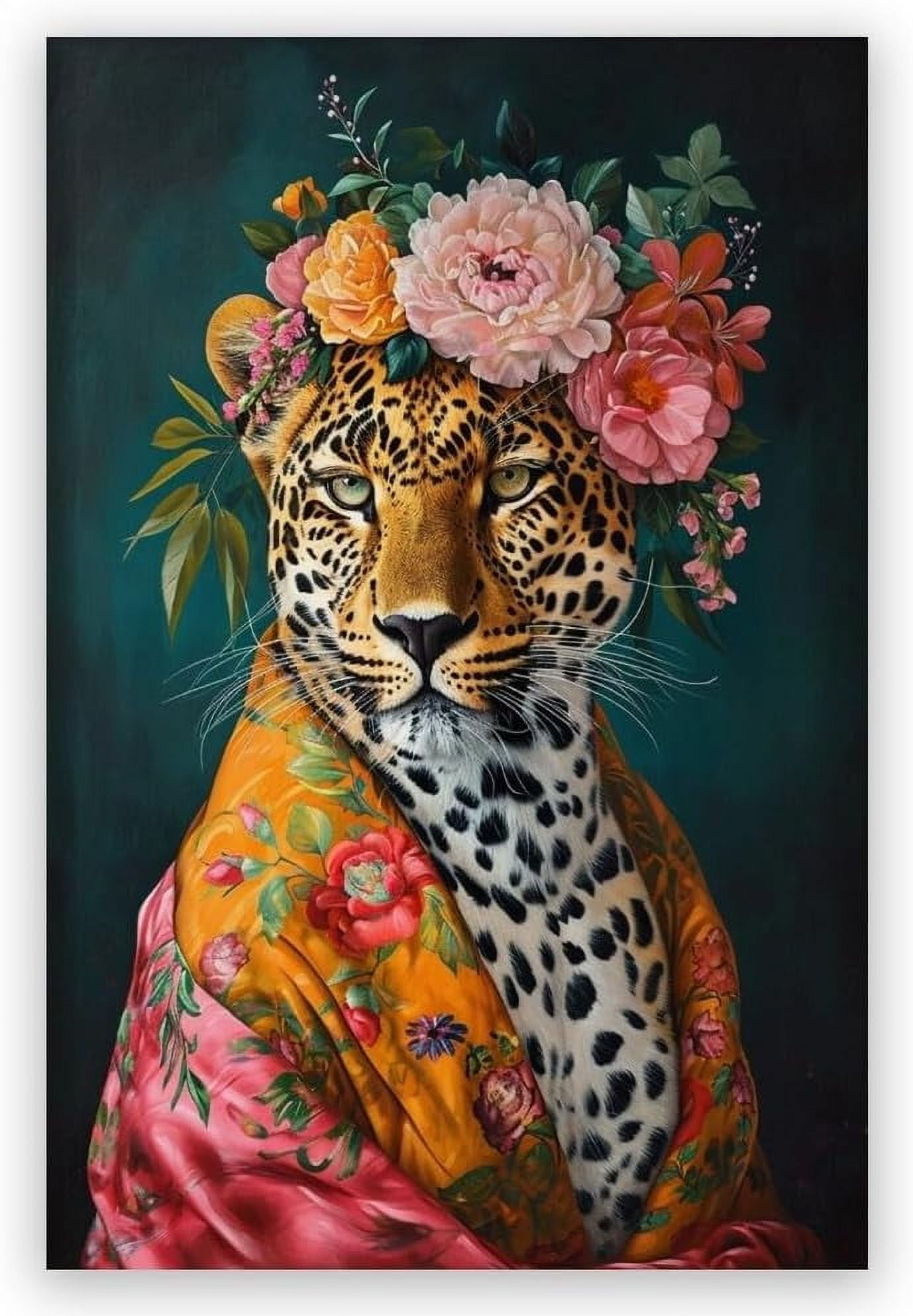 AABERIC Animal Leopard Wall Art Fashions Pink Cheetah Wall Art Fun ...