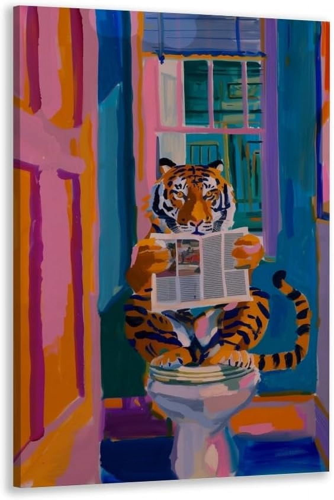 AABERIC Animal Leopard Wall Art Fashions Pink Cheetah Wall Art Fun ...