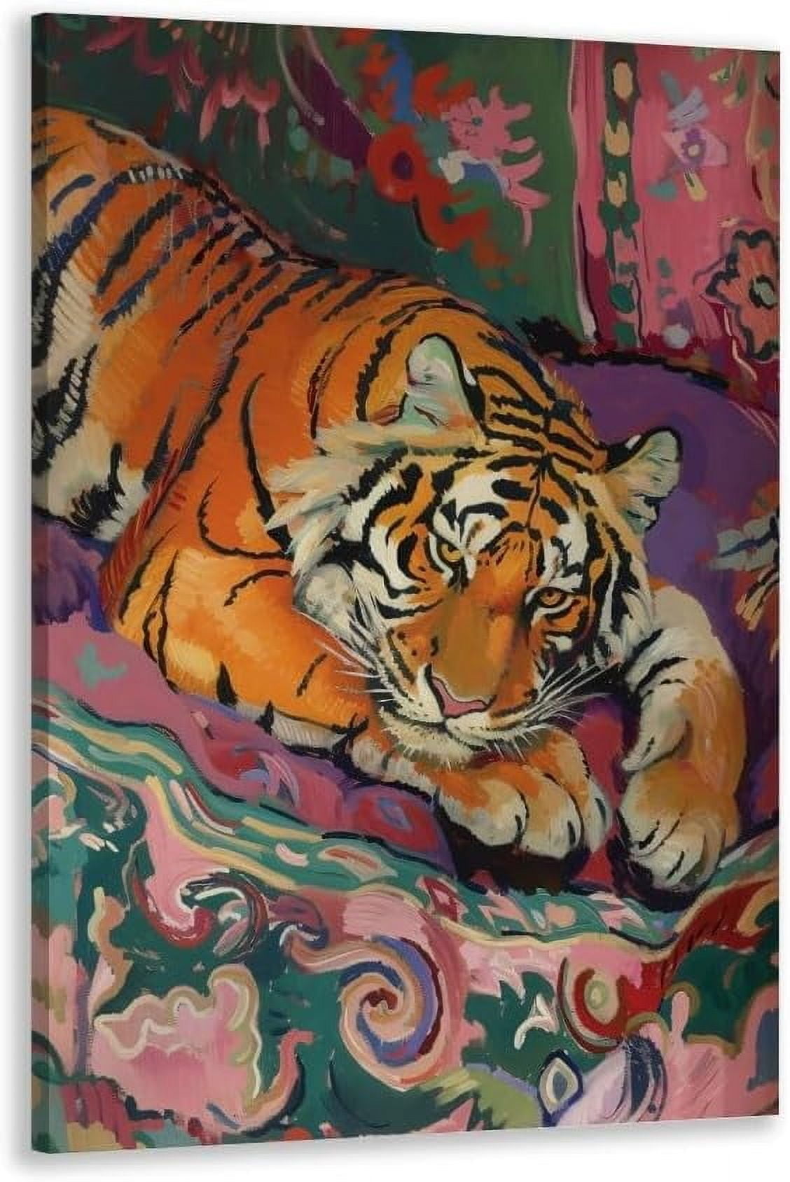 AABERIC Animal Leopard Wall Art Fashions Pink Cheetah Wall Art Fun ...