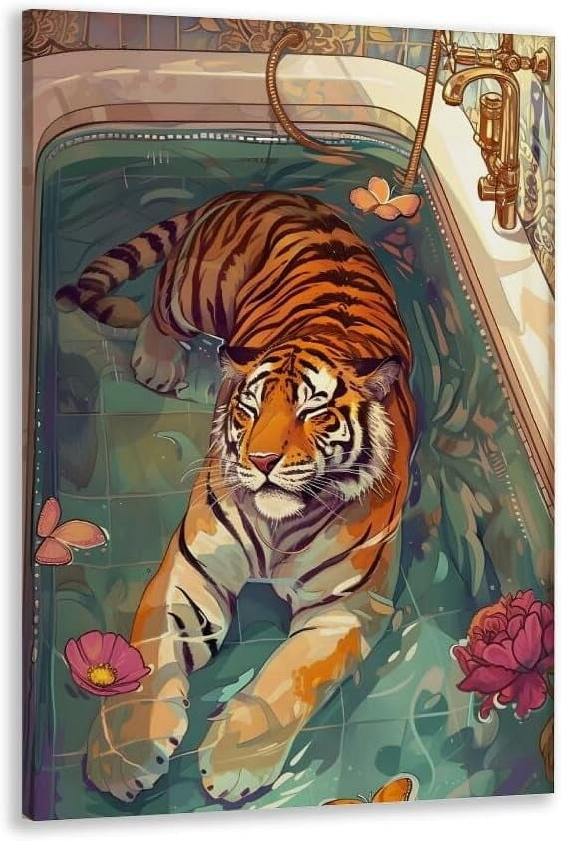 AABERIC Animal Leopard Wall Art Fashions Pink Cheetah Wall Art Fun ...