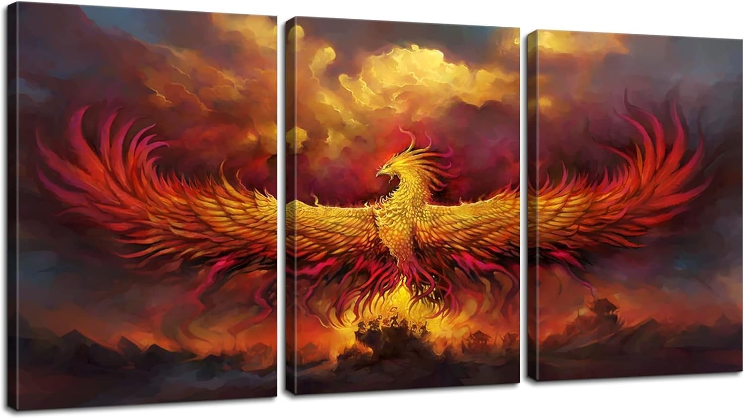 AABERIC Animal Wall Art Phoenix Bird Bird Decor Bird Wall Art Phoenix Wall Art Animal Poster ...