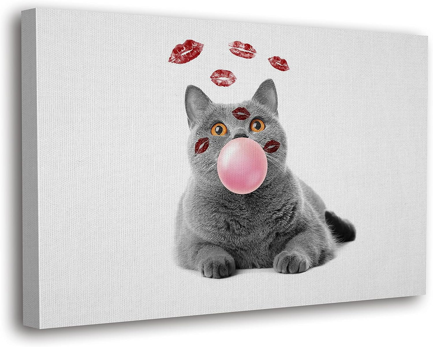 AABERIC Animals Blowing Bubble Gum Wall Art for Farmhouse Bathroom ...