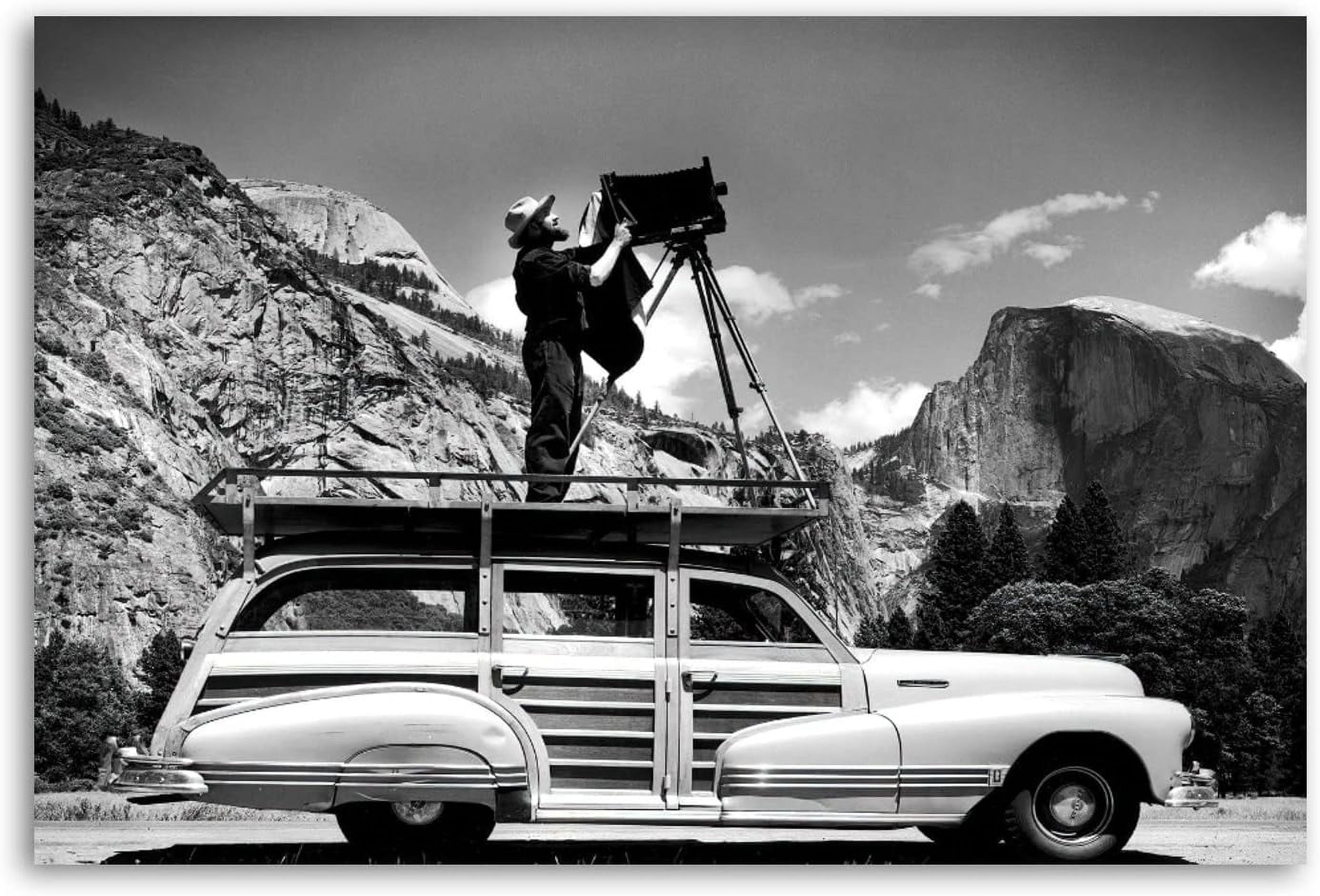 AABERIC Ansel Adams at Half Dome, Yosemite, California Canvas Art ...
