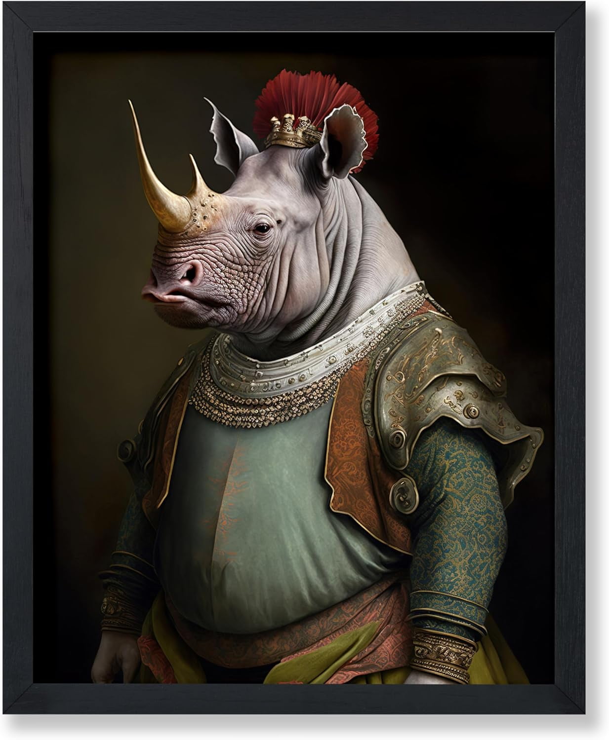 AABERIC Aristocratic Goat Poster - Renaissance Print - Portrait Art ...