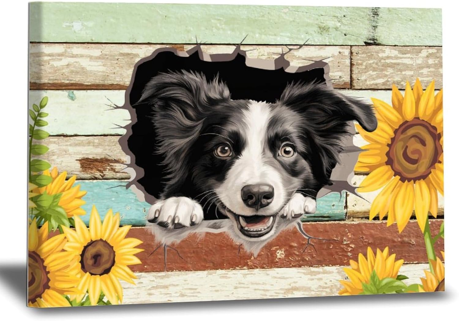 Aaberic Art Print Jack Russell Terrier Framed Canvas Print Wall Art