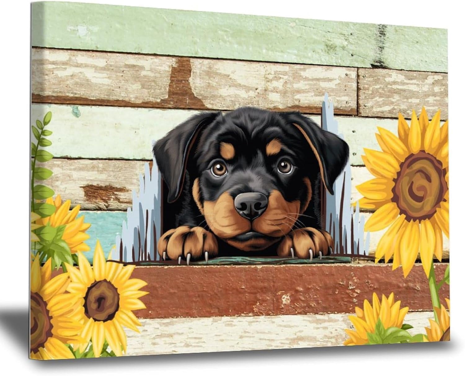 AABERIC Art Print Jack Russell Terrier Framed Canvas Print Wall Art ...