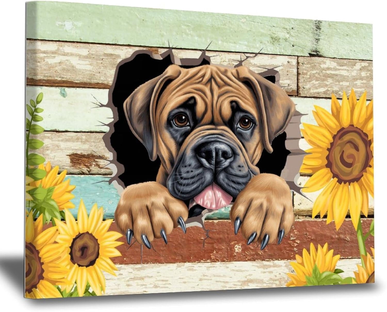 AABERIC Art Print Jack Russell Terrier Framed Canvas Print Wall Art ...