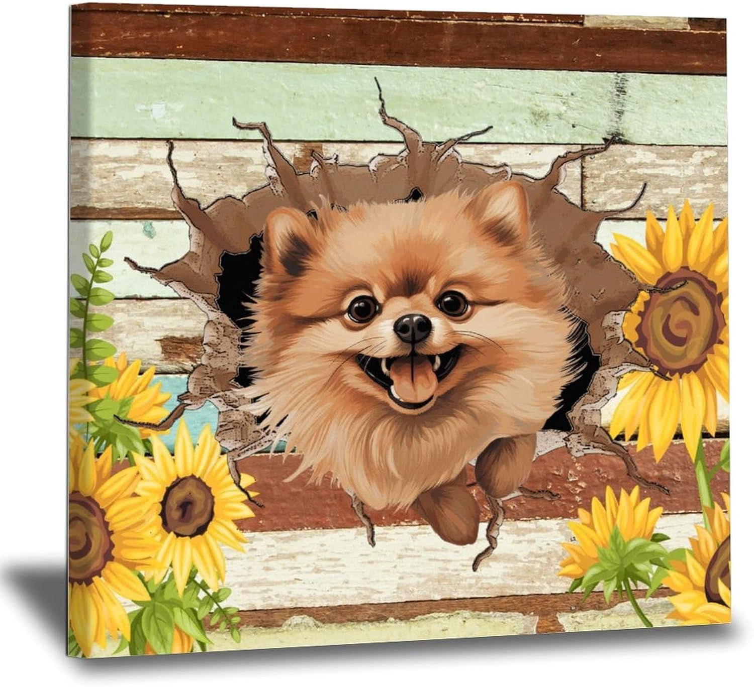 AABERIC Art Print Jack Russell Terrier Framed Canvas Print Wall Art ...