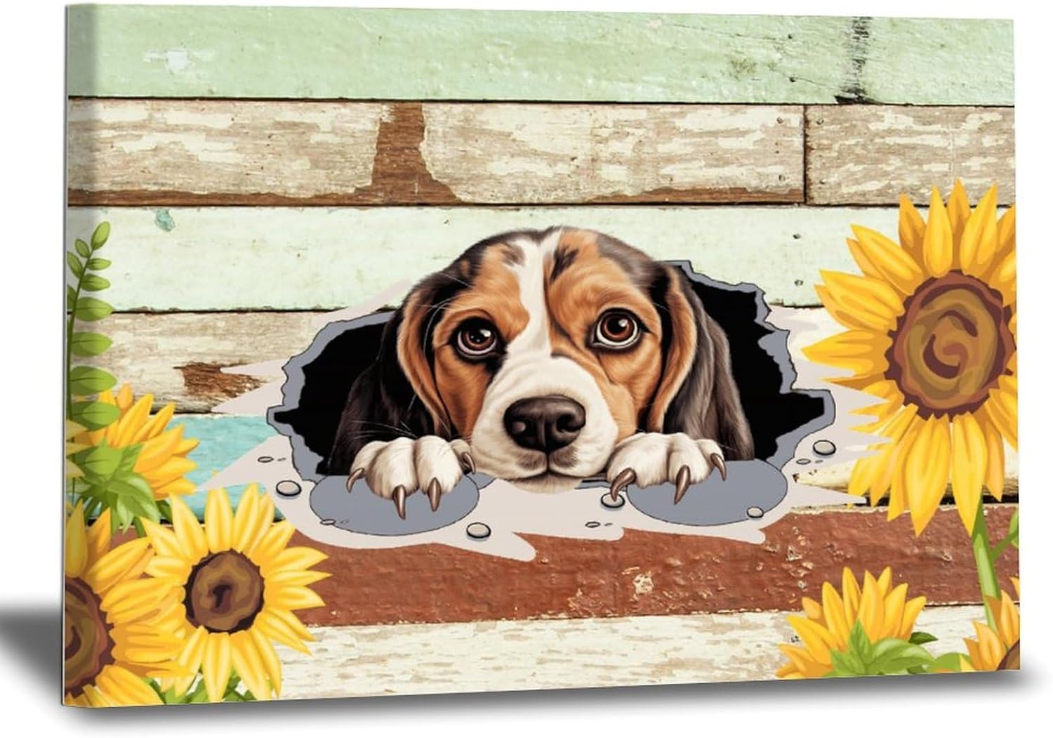 AABERIC Art Print Jack Russell Terrier Framed Canvas Print Wall Art ...