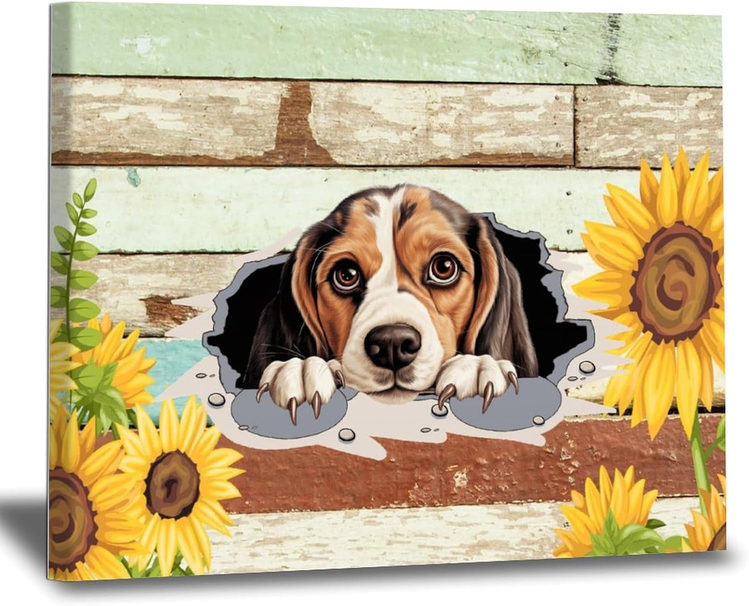 AABERIC Art Print Jack Russell Terrier Framed Canvas Print Wall Art ...