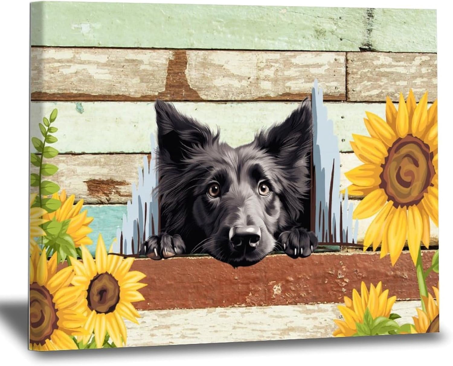 AABERIC Art Print Jack Russell Terrier Framed Canvas Print Wall Art ...