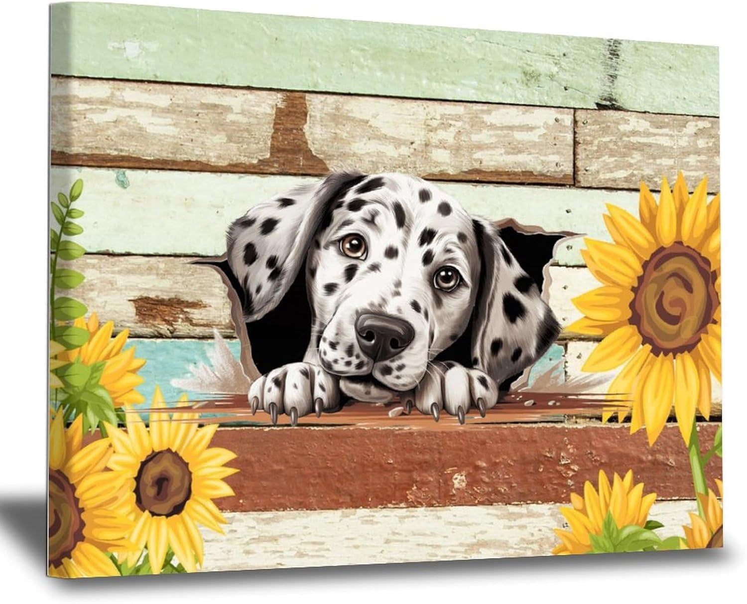 AABERIC Art Print Jack Russell Terrier Framed Canvas Print Wall Art ...