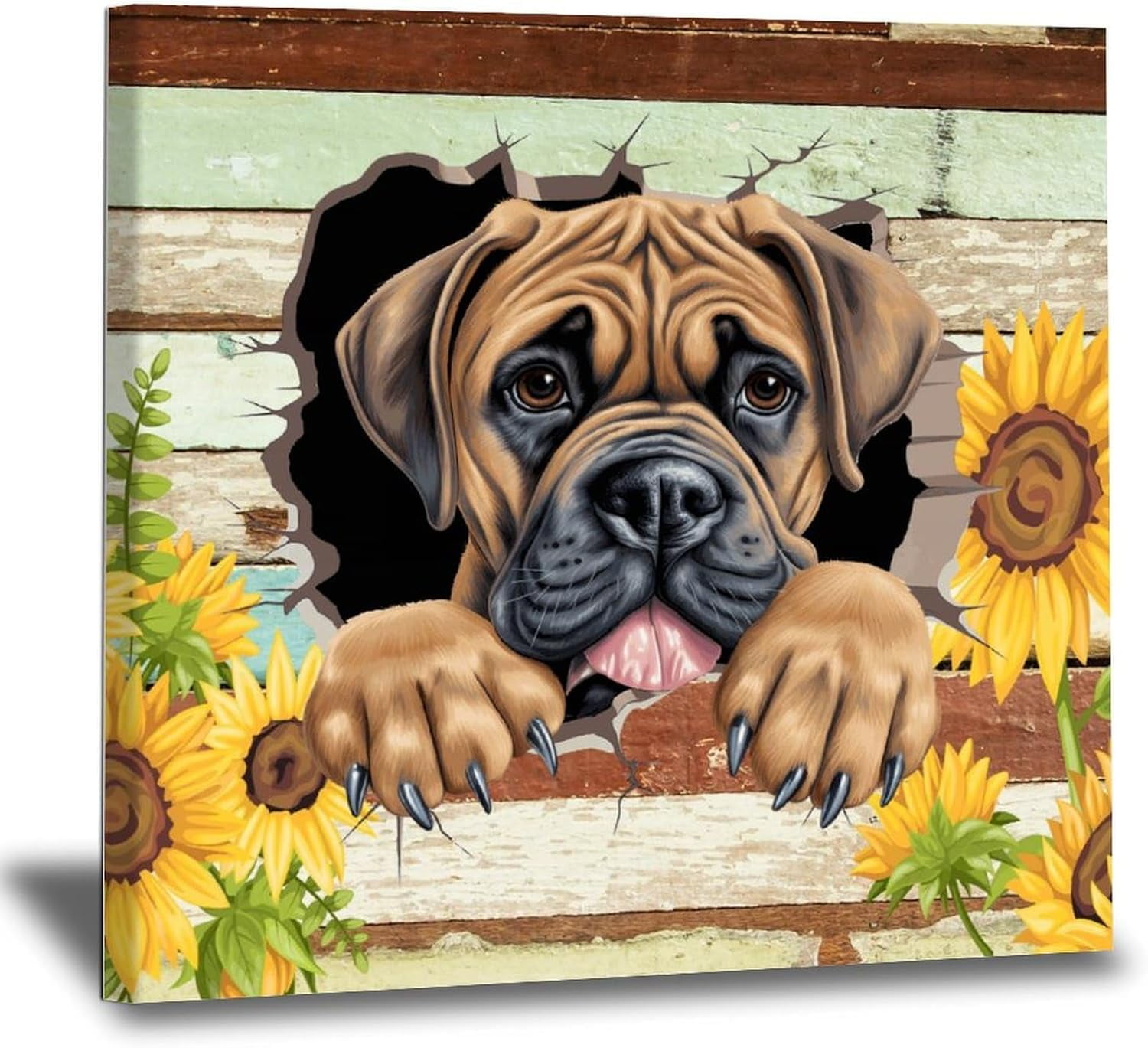 Aaberic Art Print Jack Russell Terrier Framed Canvas Print Wall Art