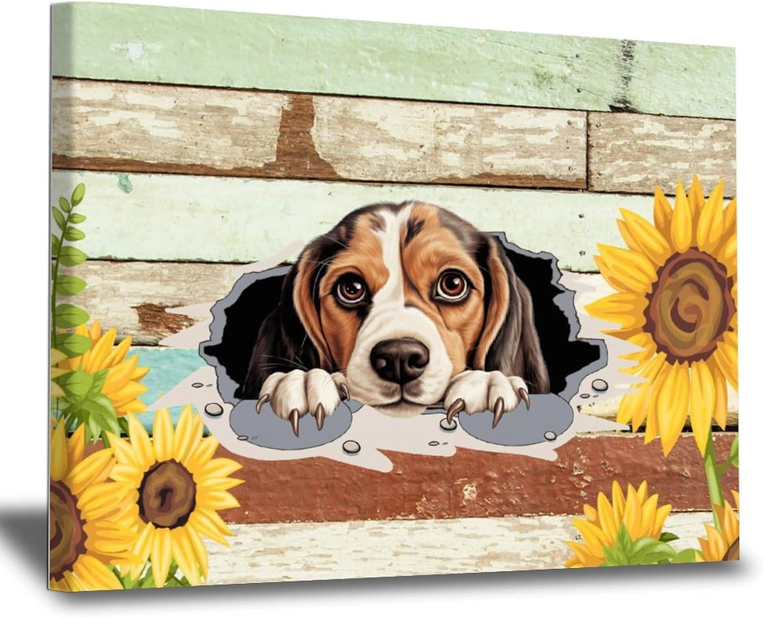 AABERIC Art Print Jack Russell Terrier Framed Canvas Print Wall Art ...