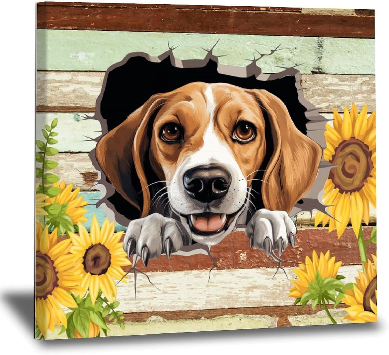 AABERIC Art Print Jack Russell Terrier Framed Canvas Print Wall Art ...