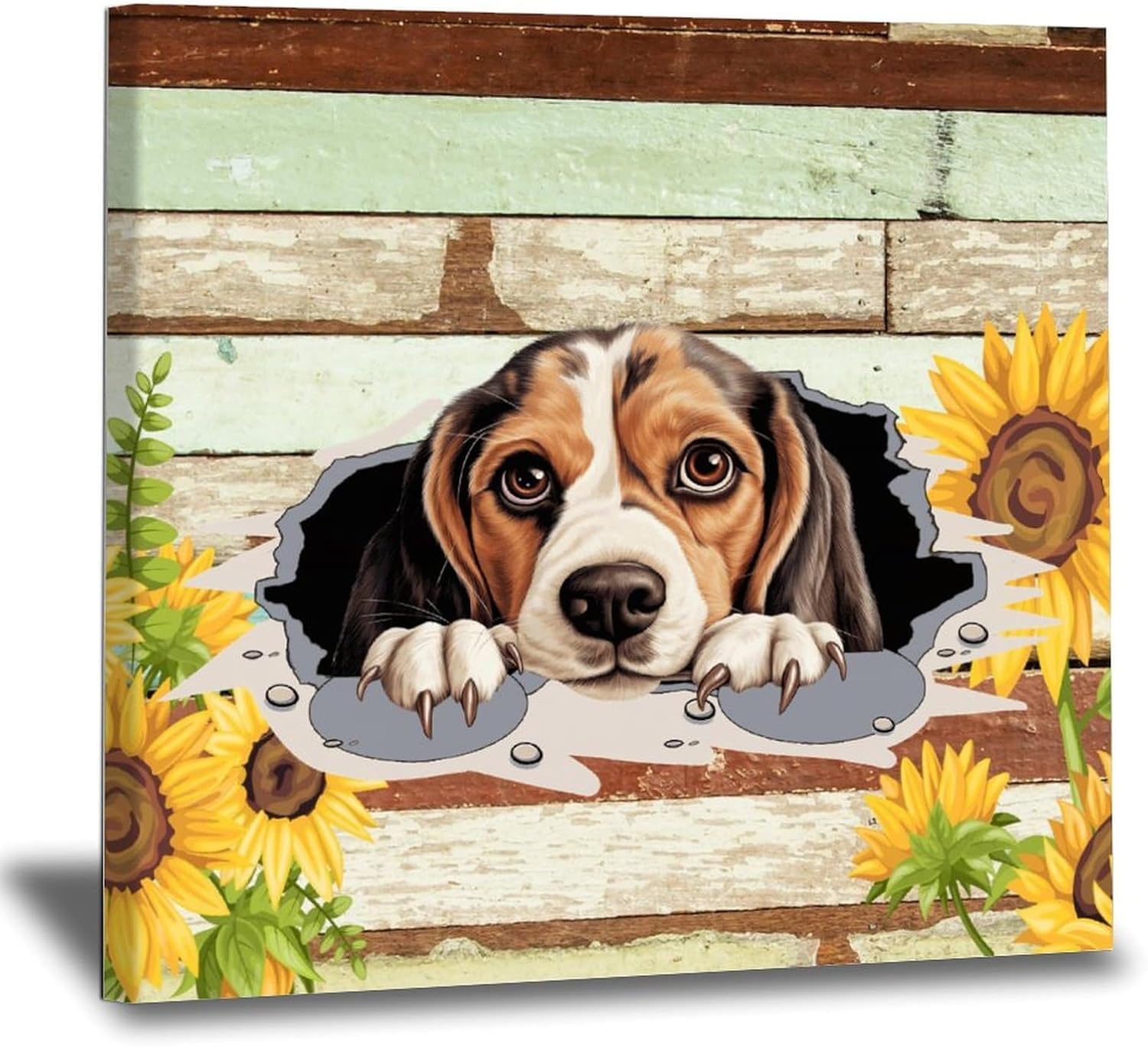 AABERIC Art Print Jack Russell Terrier Framed Canvas Print Wall Art ...