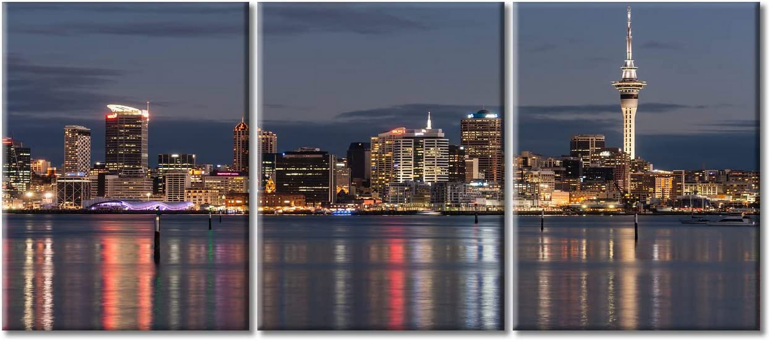 AABERIC Auckland Skyline City Canvas Wall Art Print Building Wall ...
