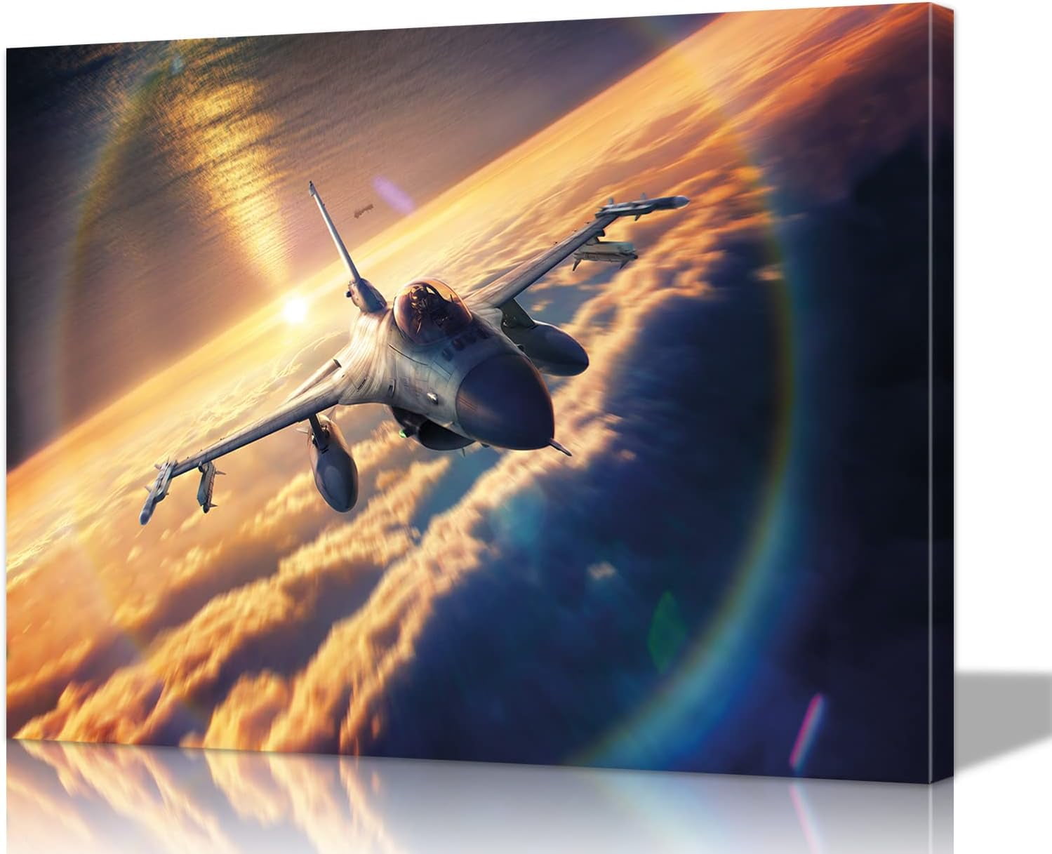 AABERIC Aviation Decor Military Wall Decor F-16 Fighter Jet Poster ...