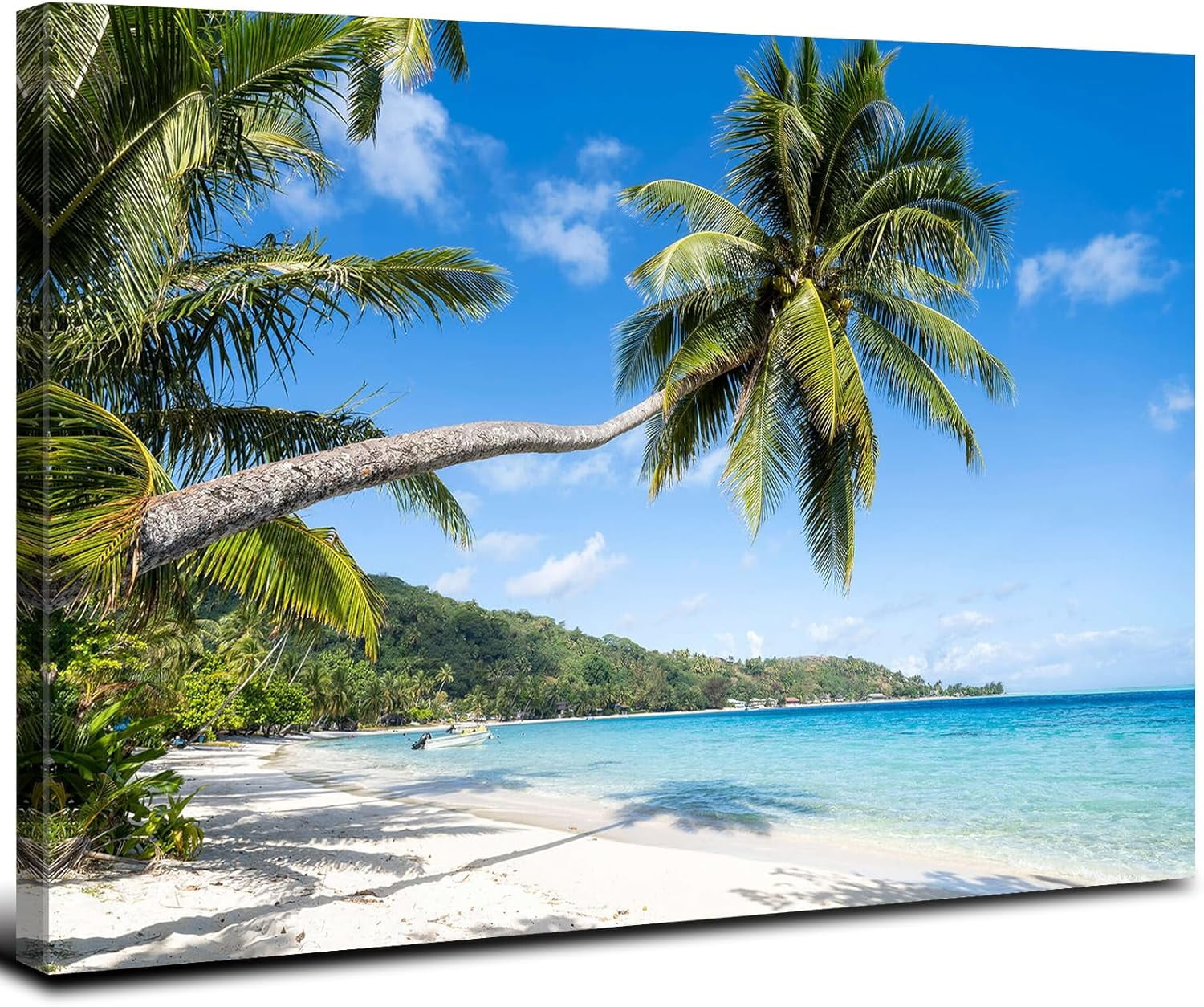 AABERIC Beach Wall Art Palm Tree Ocean Wall Decor Tropical Coconut ...