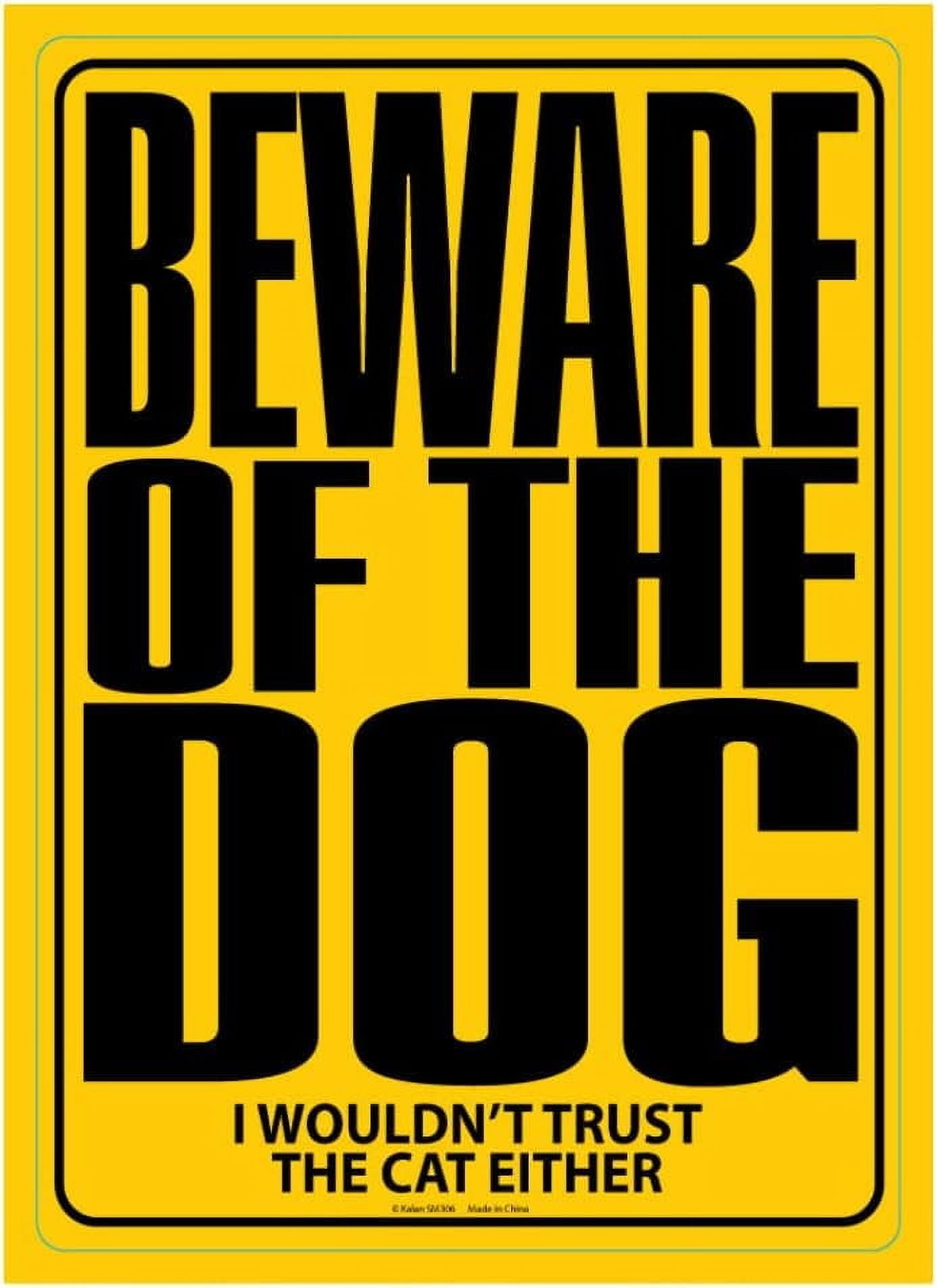 AABERIC Beware of the Dog Metal Sign - Easy-to-Hang Wall Decor - Fun ...