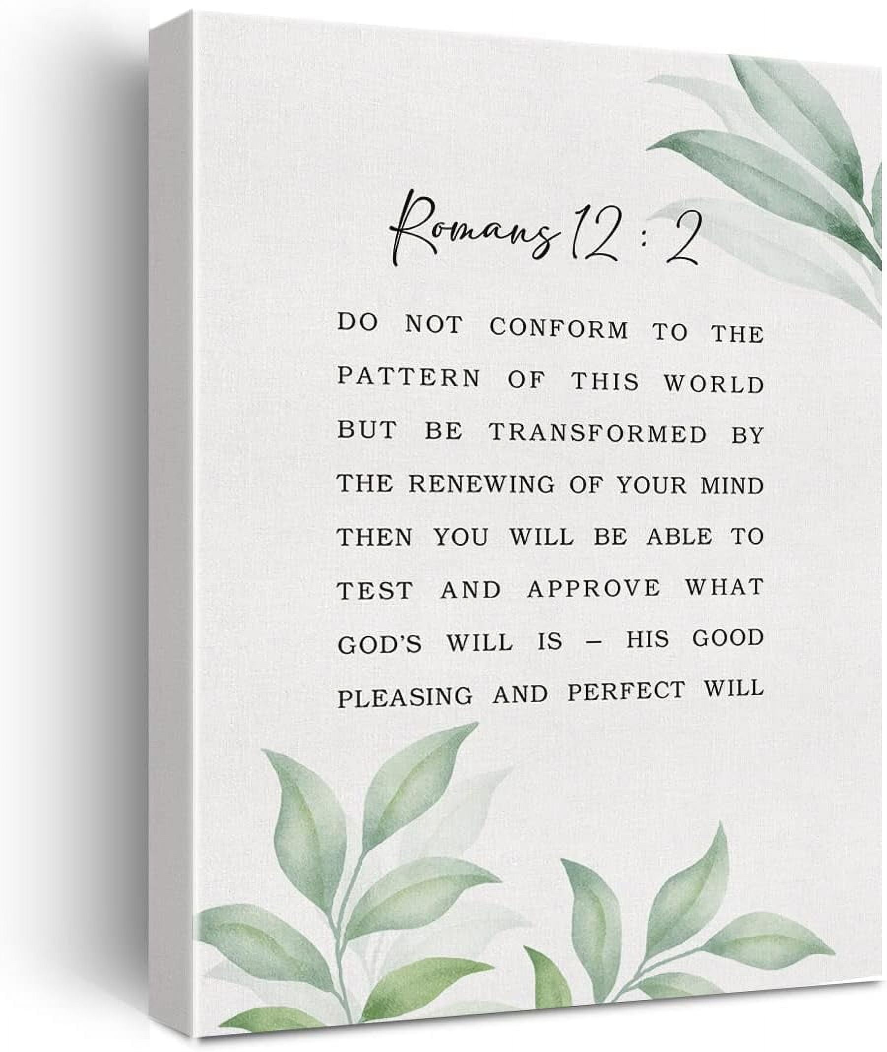 AABERIC Bible Verse Canvas Print Decor Do Not Conform to the Pattern of ...