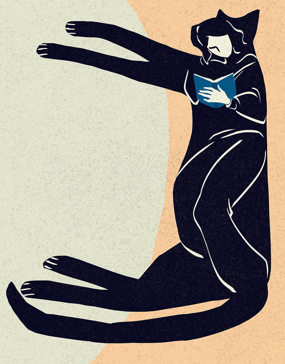 AABERIC Black Cat Wall Art, Eclectic Wall Decor, Cute Preppy Cat Poster ...