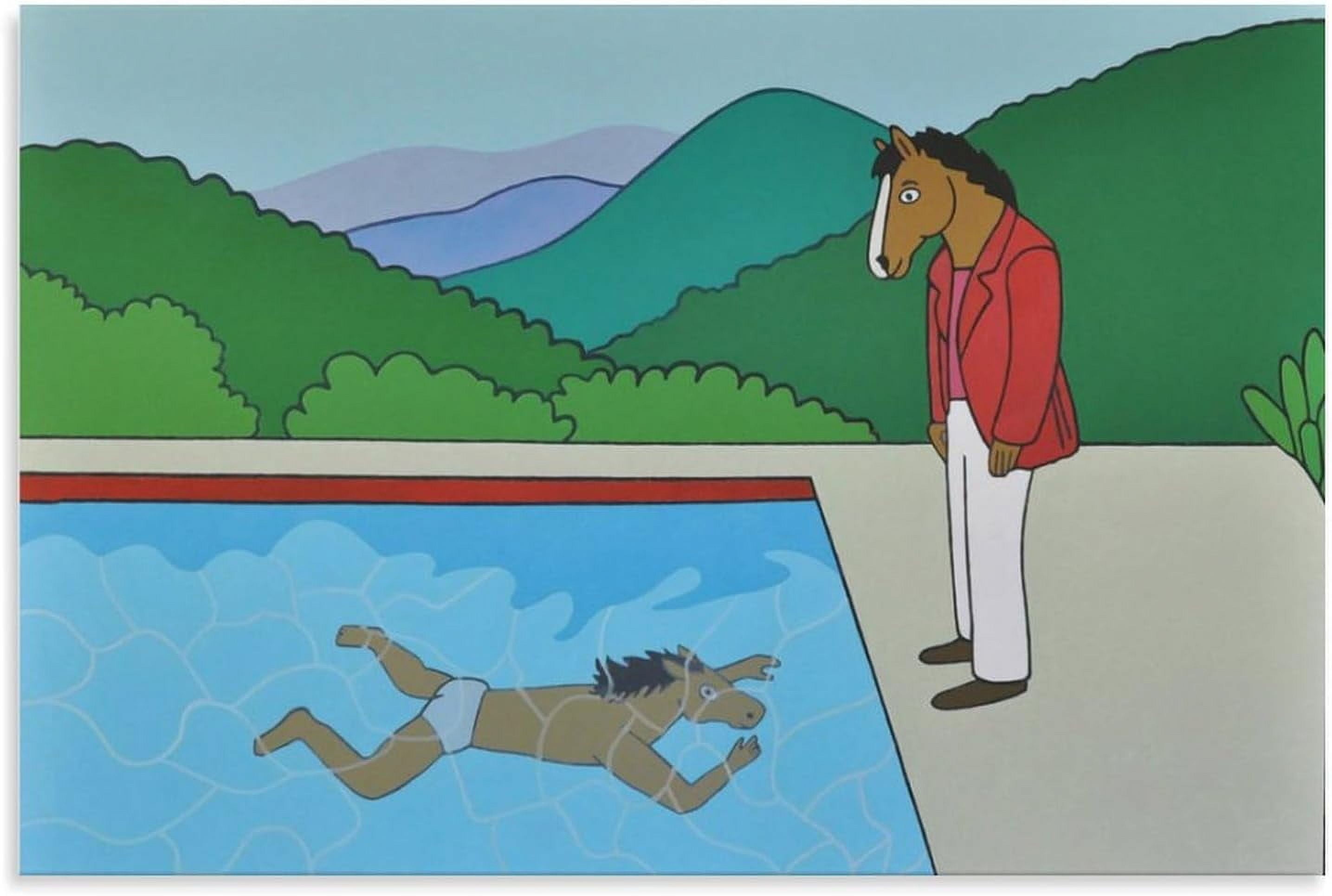 AABERIC BoJack Horseman Humor Abstract Poster Room Aesthetic Poster (1) Canvas Poster Wall Art ...