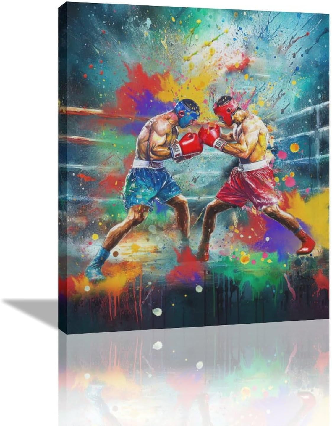 AABERIC Boxing Wall Art Boxing Ring Fight Poster Pictures Wall Decor ...