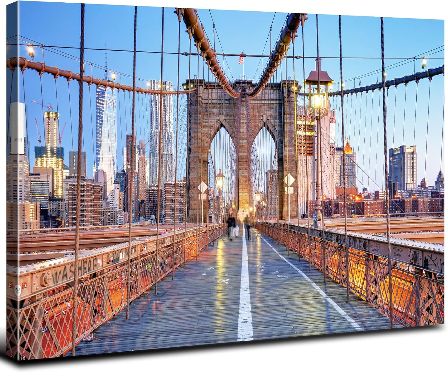 AABERIC Brooklyn Bridge Wall Art New York City Landscape Painting on ...