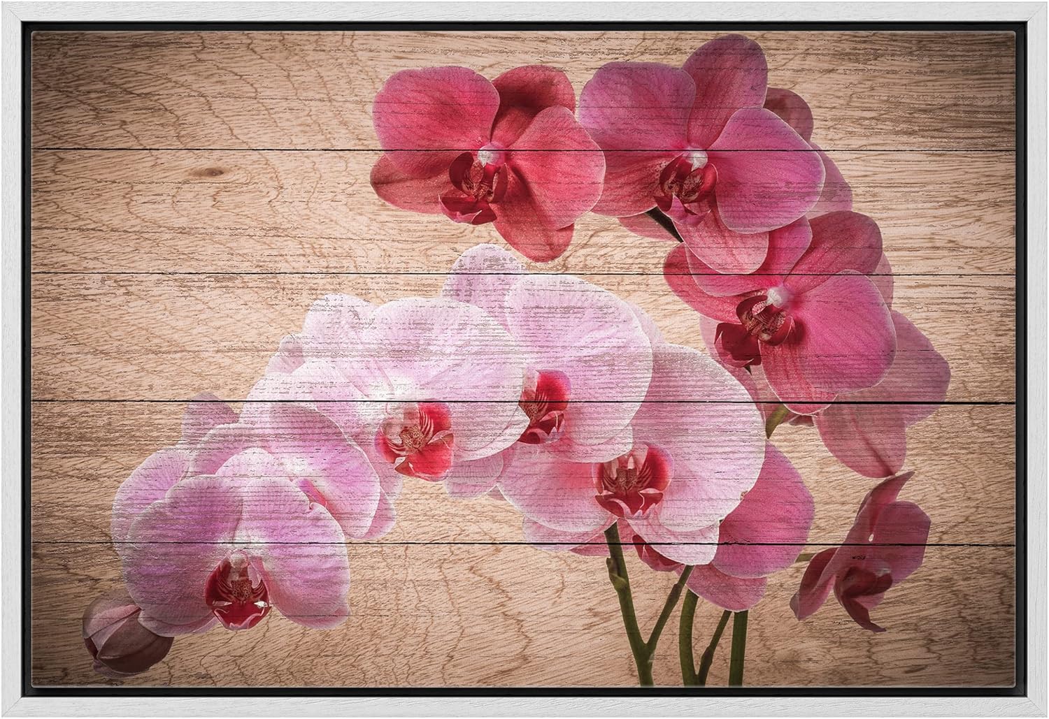 AABERIC Canvas Print Wall Art Galloping White, Brown & Black Horses ...