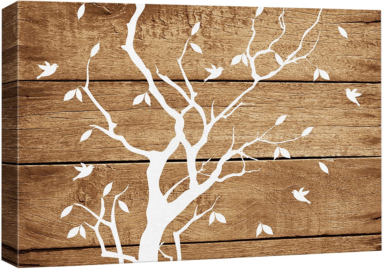 AABERIC Canvas Print Wall Art Galloping White, Brown & Black Horses ...