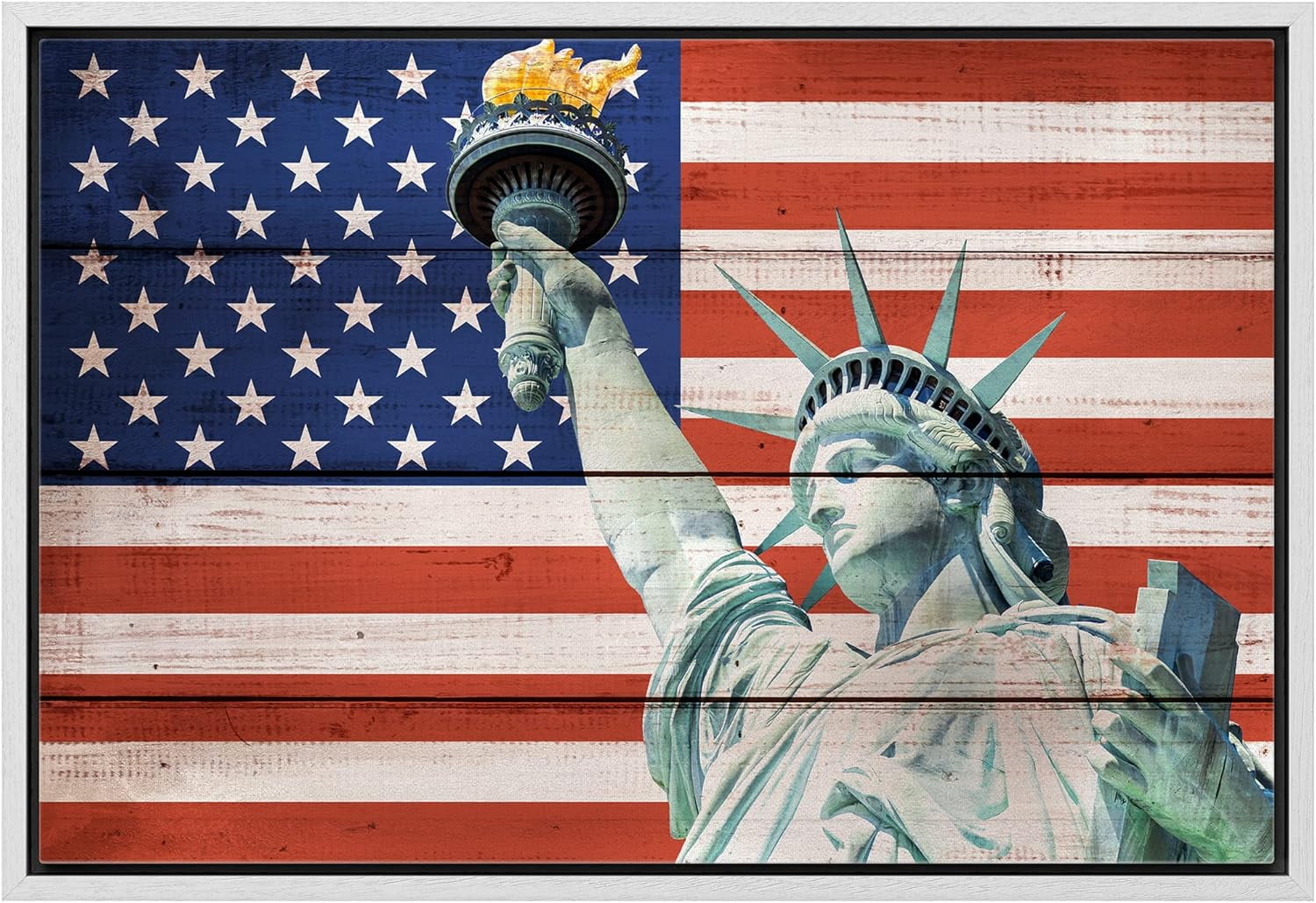 AABERIC Canvas Print Wall Art Galloping White, Brown & Black Horses ...