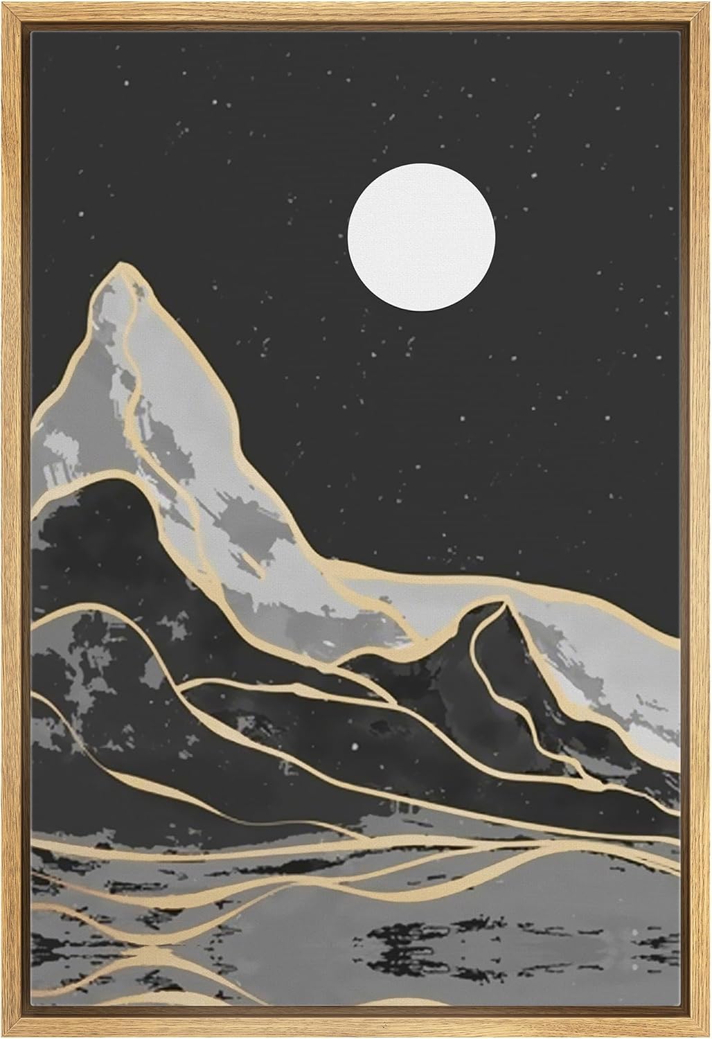 AABERIC Canvas Print Wall Art Horse Portrait on Distressed Wood Panels ...