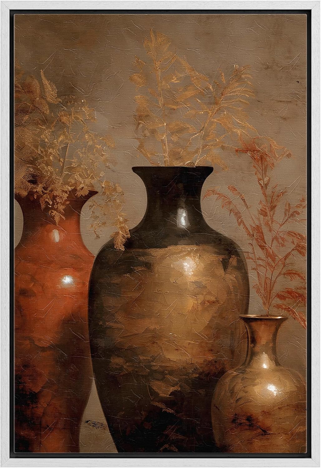 AABERIC Canvas Print Wall Art Horse Portrait on Distressed Wood Panels ...