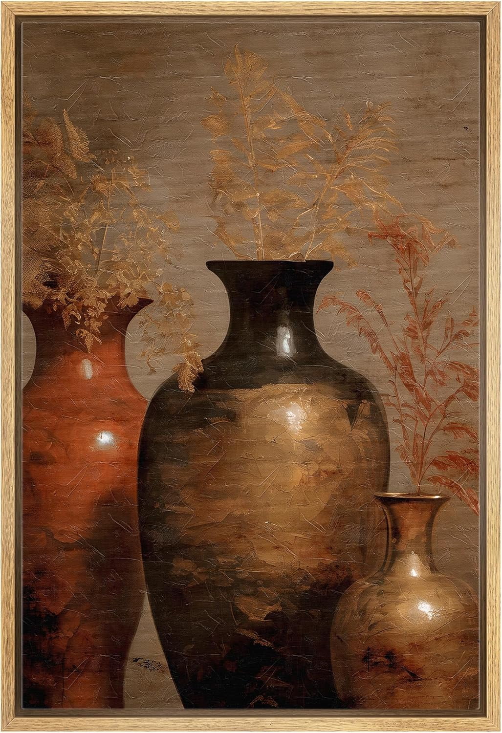 AABERIC Canvas Print Wall Art Horse Portrait on Distressed Wood Panels ...