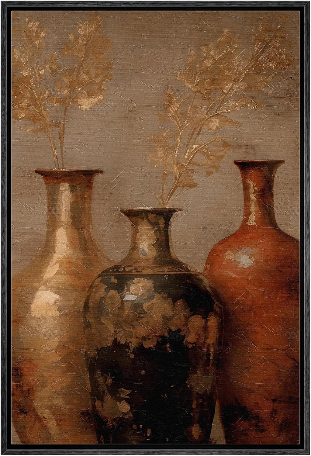 AABERIC Canvas Print Wall Art Horse Portrait on Distressed Wood Panels ...