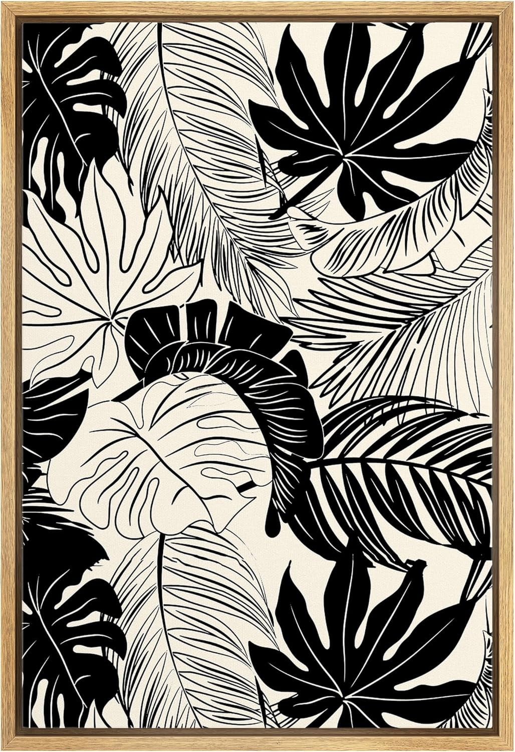 AABERIC Canvas Print Wall Art Horse Portrait on Distressed Wood Panels ...