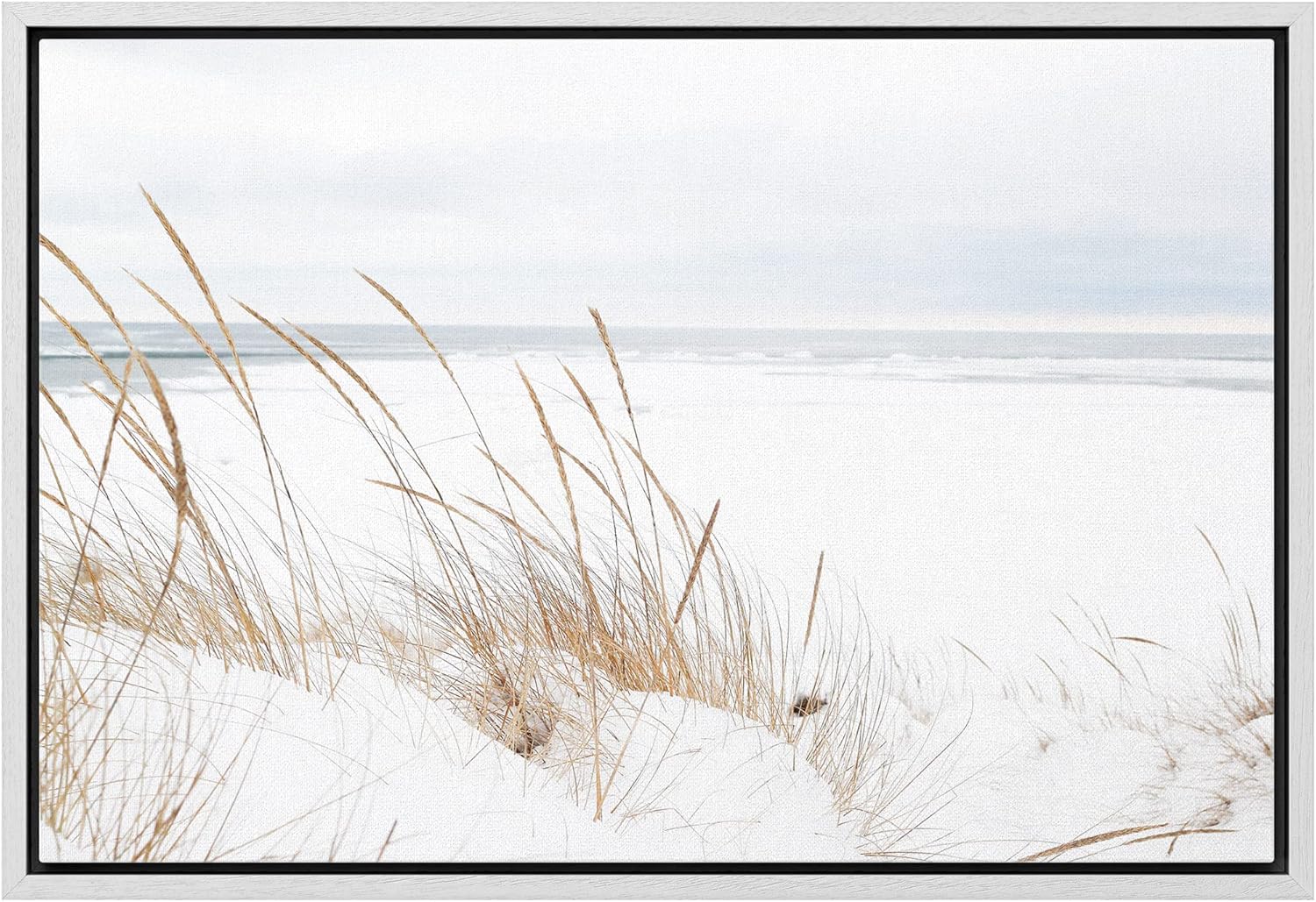 AABERIC Canvas Print Wall Art Howling Wolf on Grunge Black Background ...