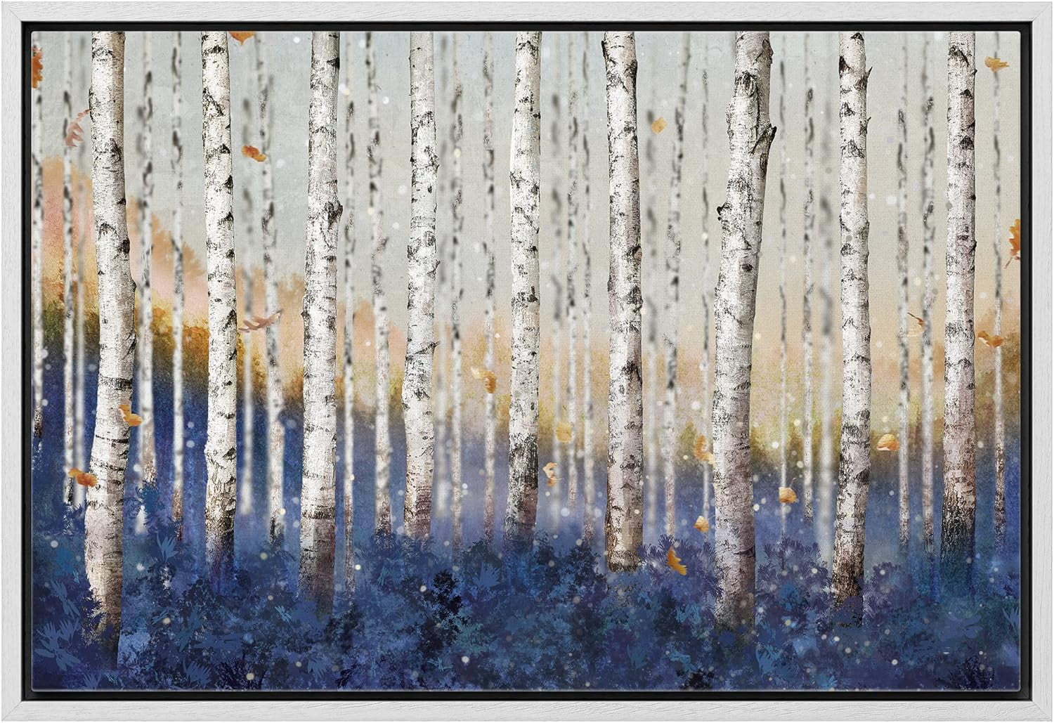 AABERIC Canvas Print Wall Art Howling Wolf on Grunge Black Background ...